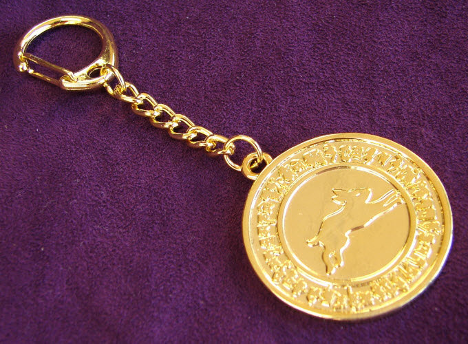 Feng Shui Import The Full Moon Rabbit Amulet Key Chain | Wayfair