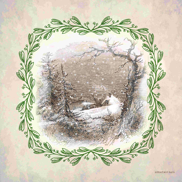 The Holiday Aisle® Winter Scene Engraving by Bluebird Barn - Wrapped ...