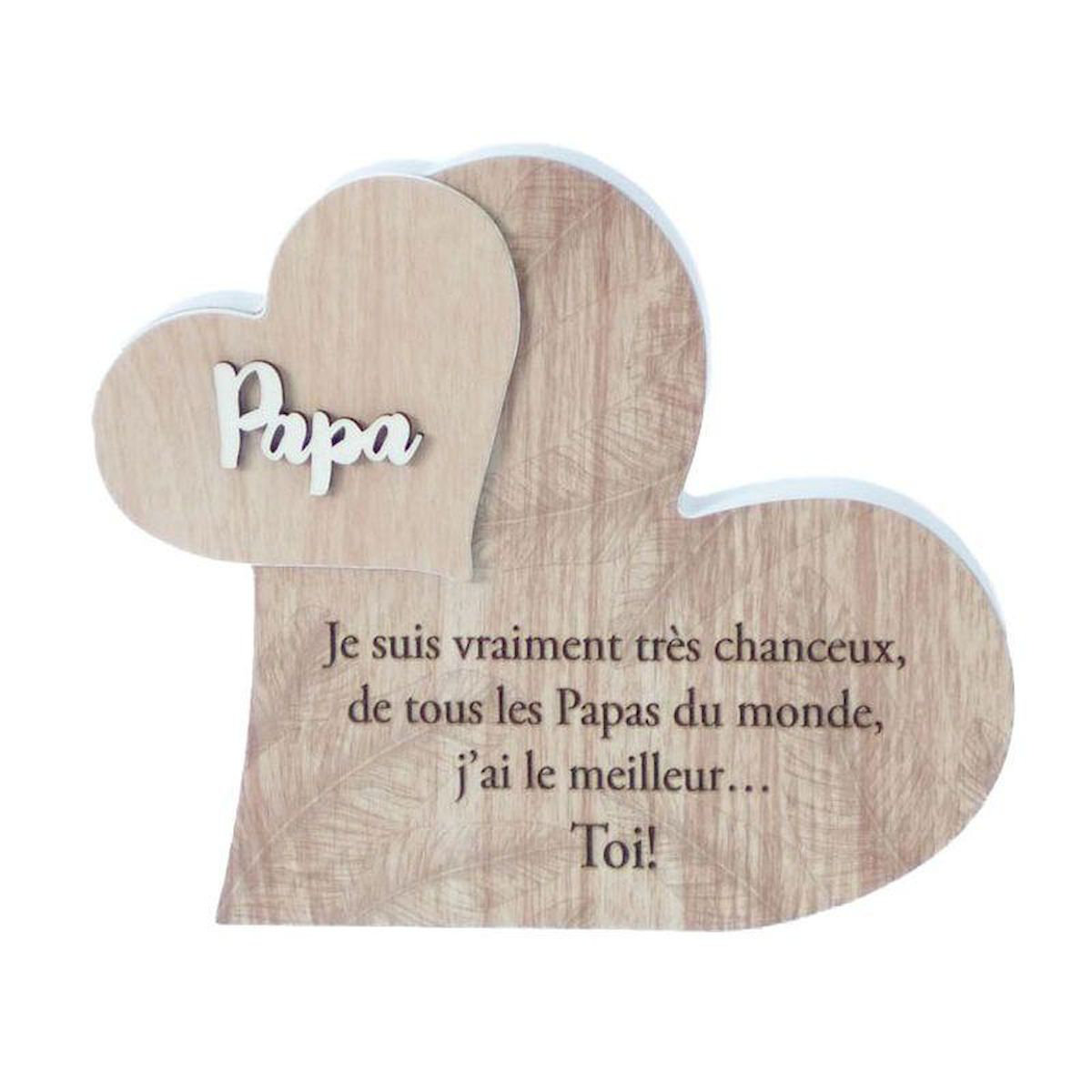 Trinx Papa Heart Shaped Block Sign | Wayfair