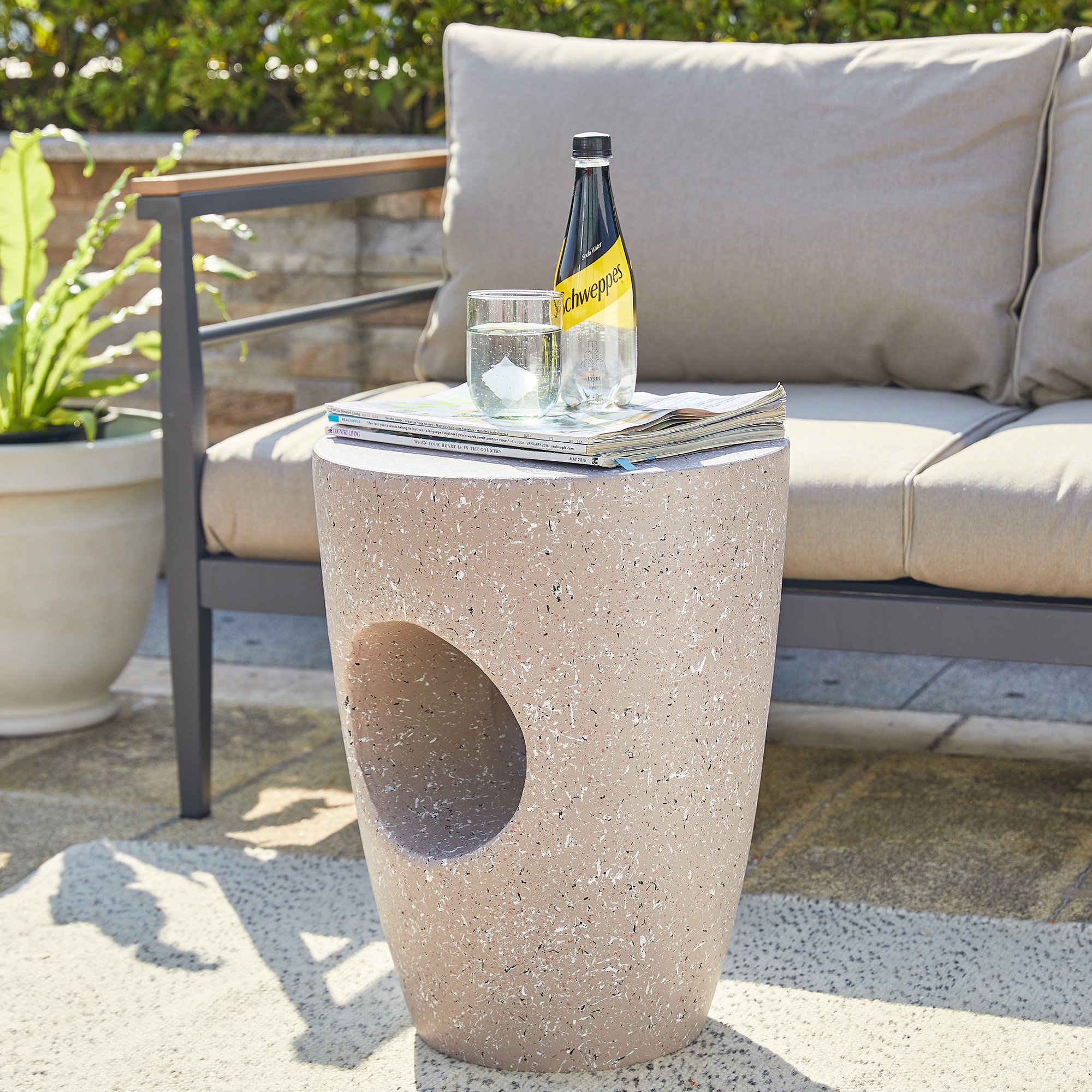 Latitude Run® Janig 18'' Tall Concrete Garden Stool | Wayfair