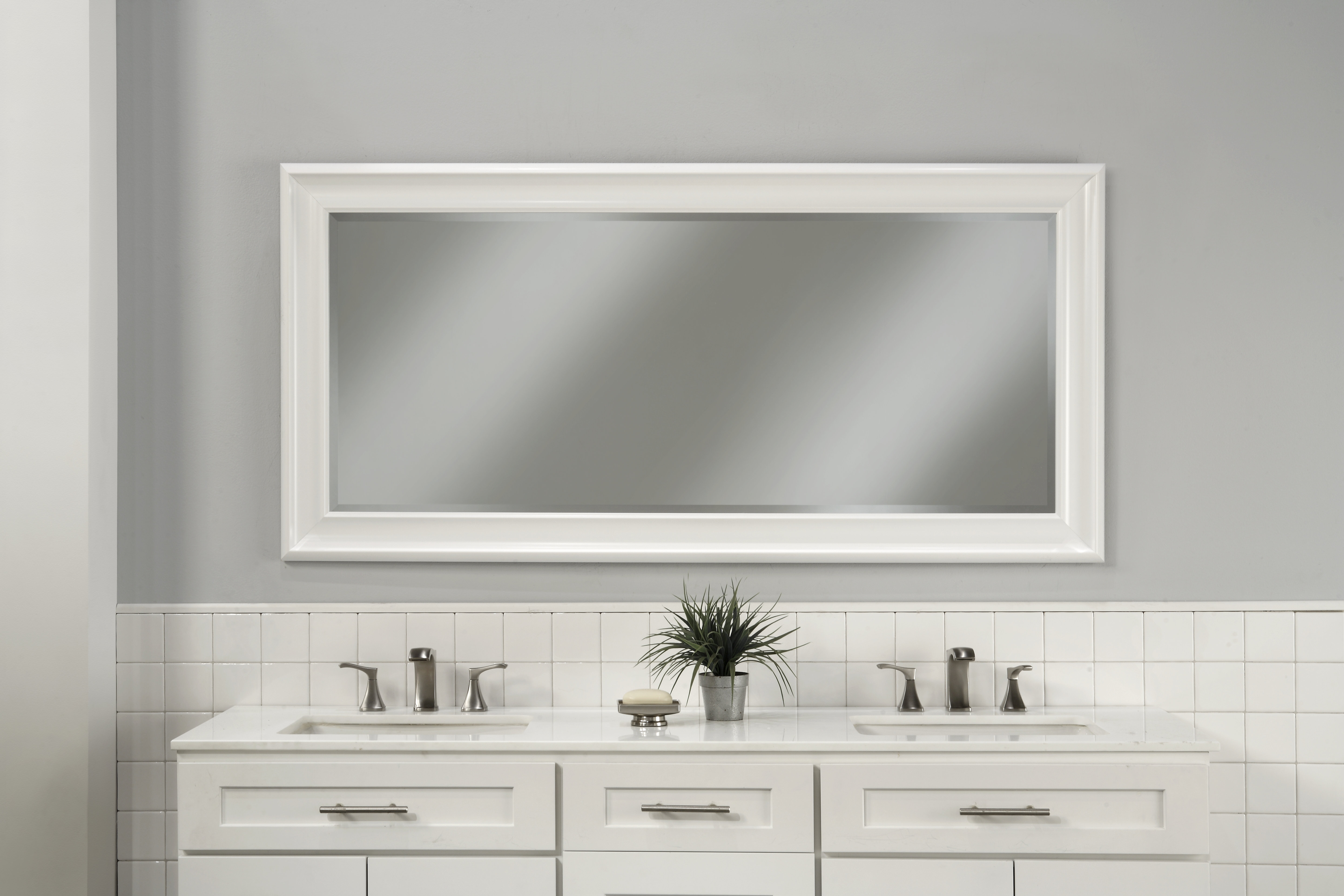 Framed White Bathroom Mirrors Semis Online