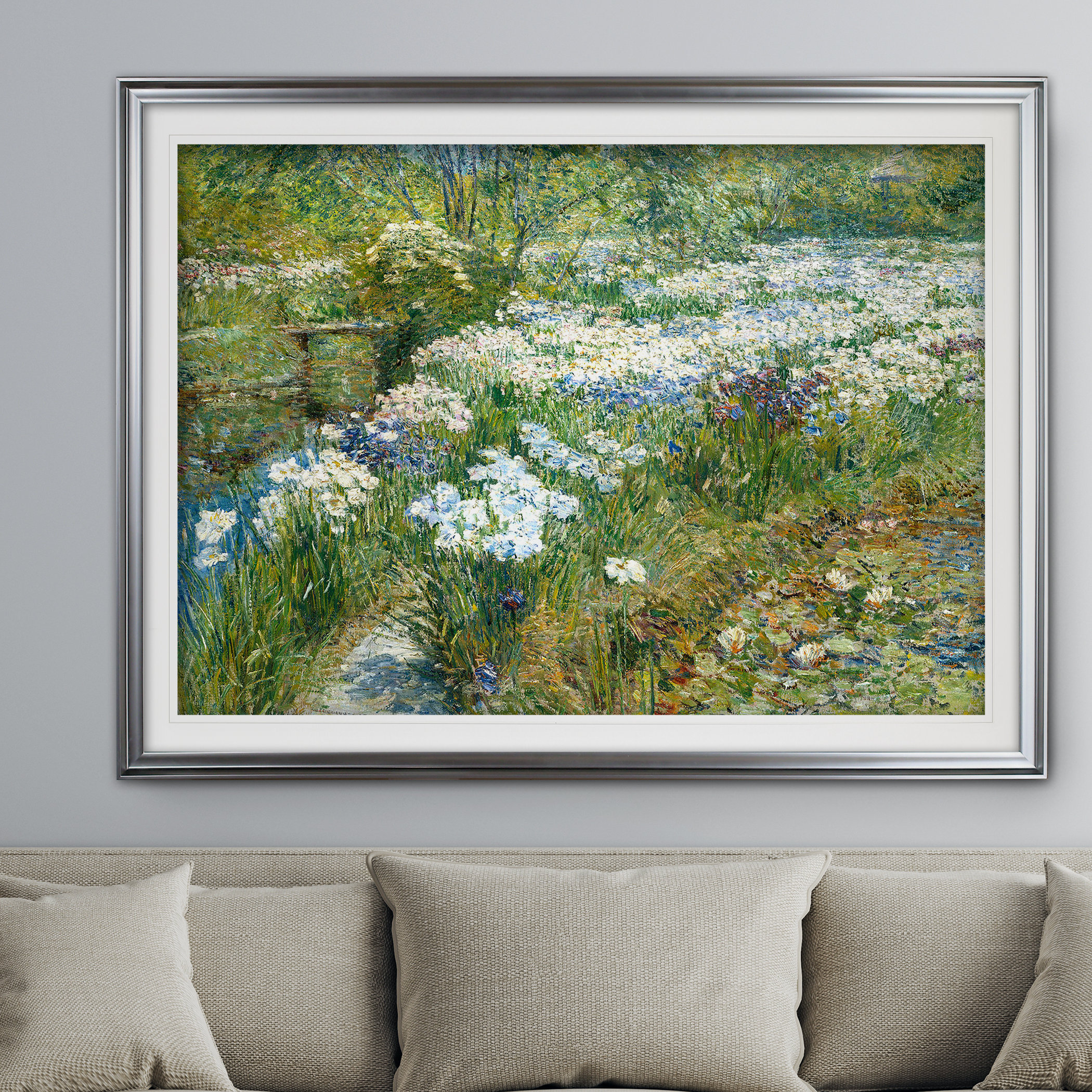 Charlton Home® The Water-Garden - Picture Frame Graphic Art | Wayfair