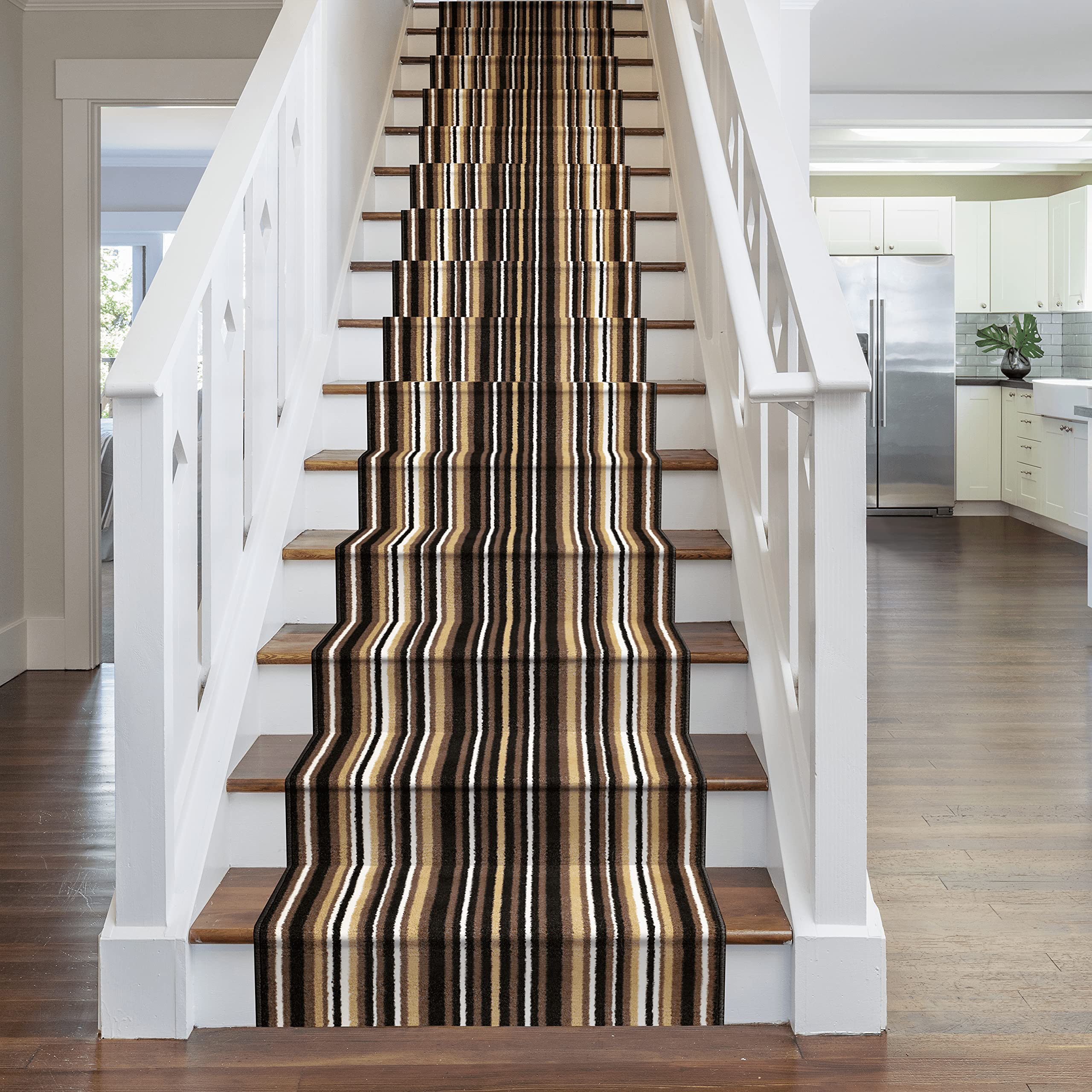Union Rustic Abram Tufted Brown Stair Runner & Reviews | Wayfair.co.uk