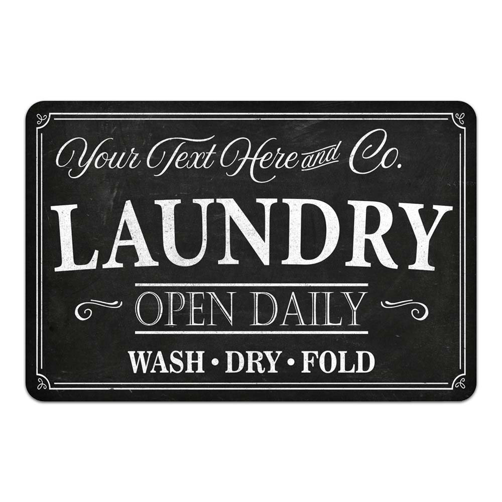 Chico Creek Signs Personalized Laundry Sign Open Daily Wall Décor | Wayfair