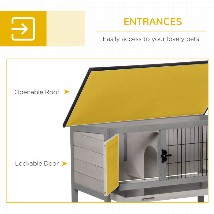 Tucker Murphy Pet™ Thane Weather Resistant Hutch with Ramp & Reviews ...