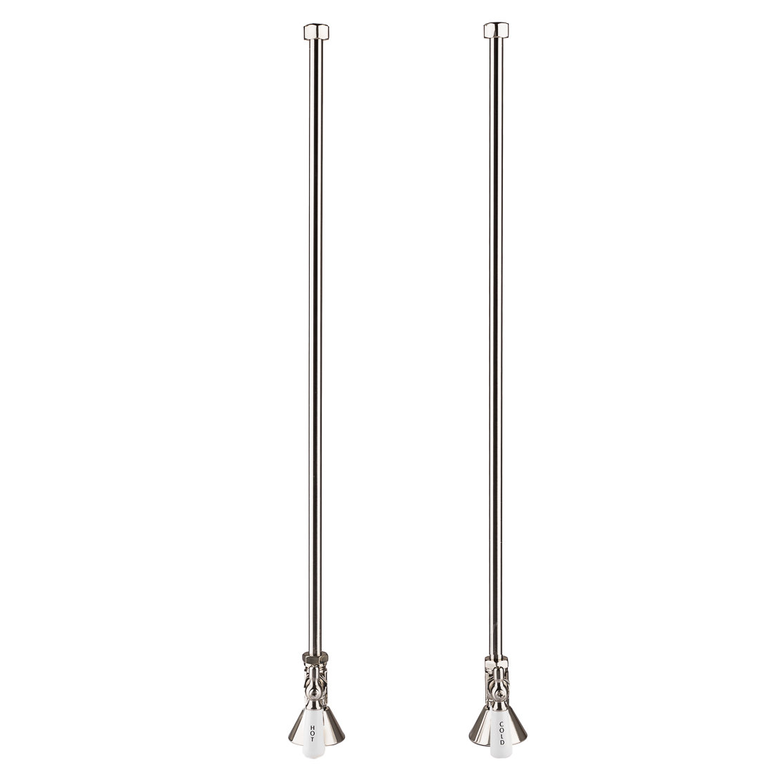 Chevington Straight Supply Lines with Porcelain Lever Handle Supply ...