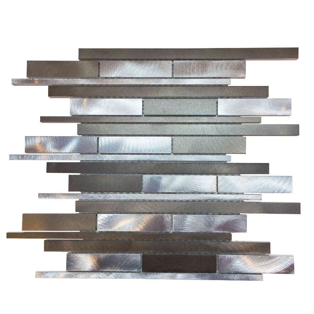Long Island Mosaics & Tile Mason 1" x 3" Metal Linear Mosaic Tile | Wayfair