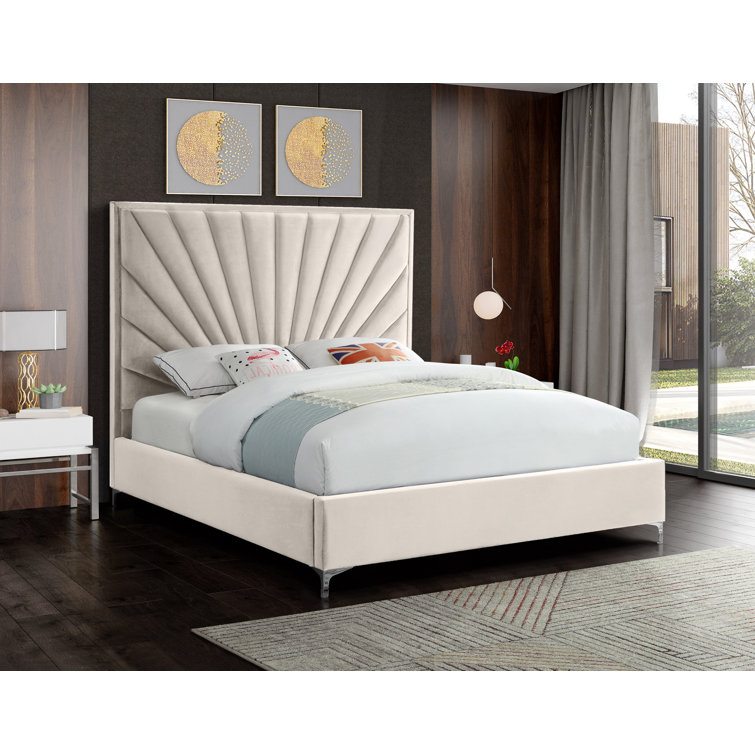 Tufted Upholstered Low Profile Platform Bed