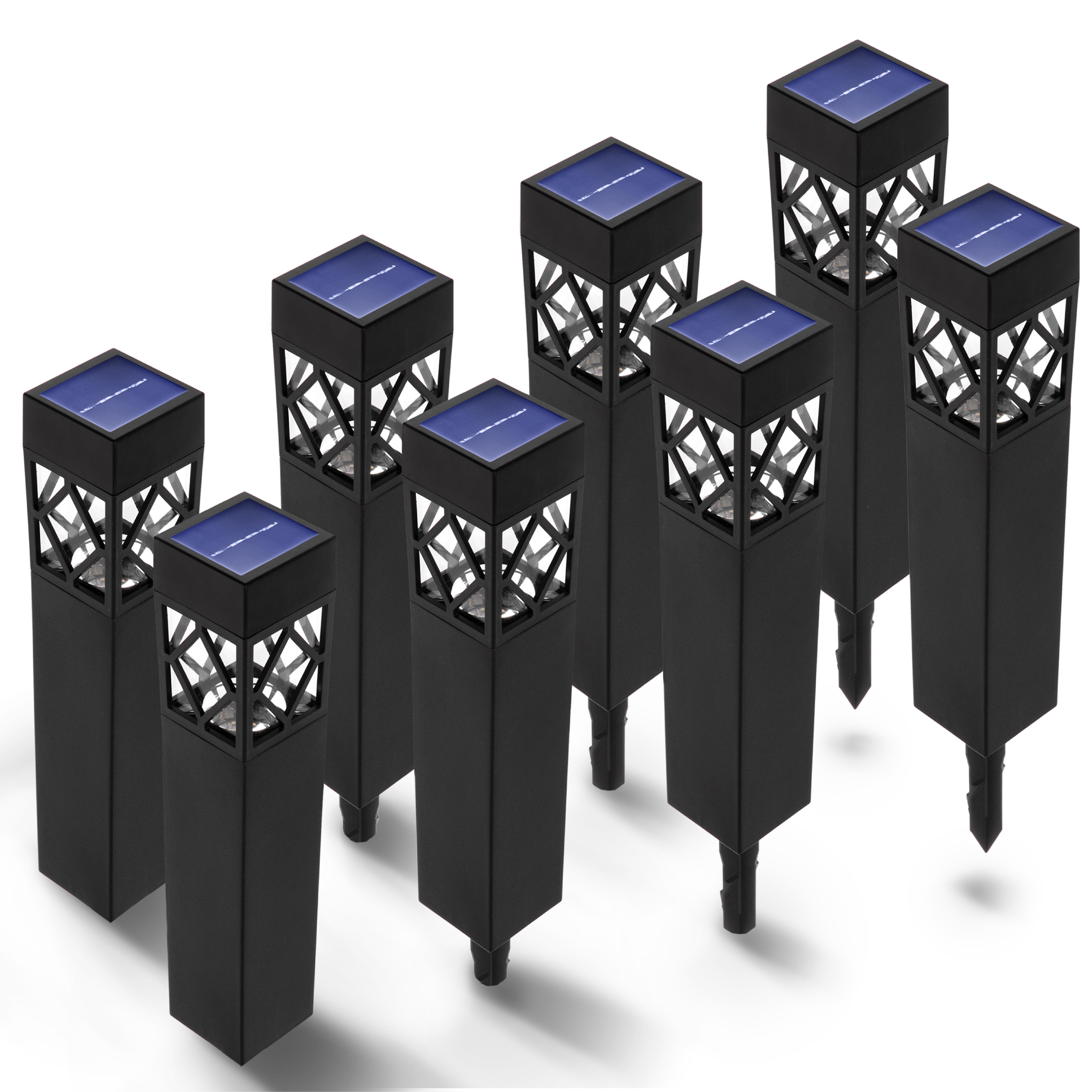 Home Zone Security Black Low Voltage Solar Powered Integrated LED ...