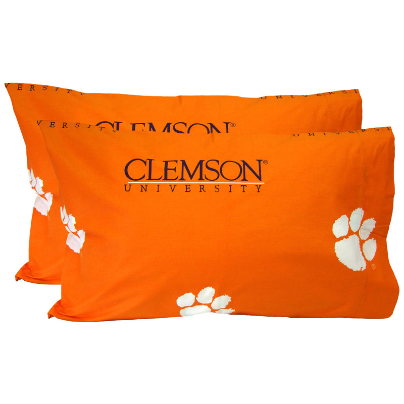 College Covers NCAA Clemson Tigers 200 Thread Count 100% Cotton ...