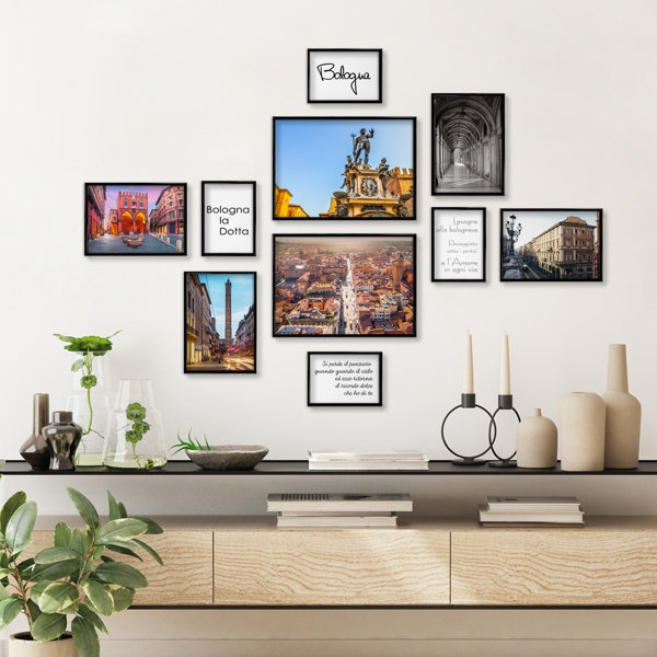 Brayden Studio - Set 10 Poster Da Parete - Raccolta Città Bologna ...