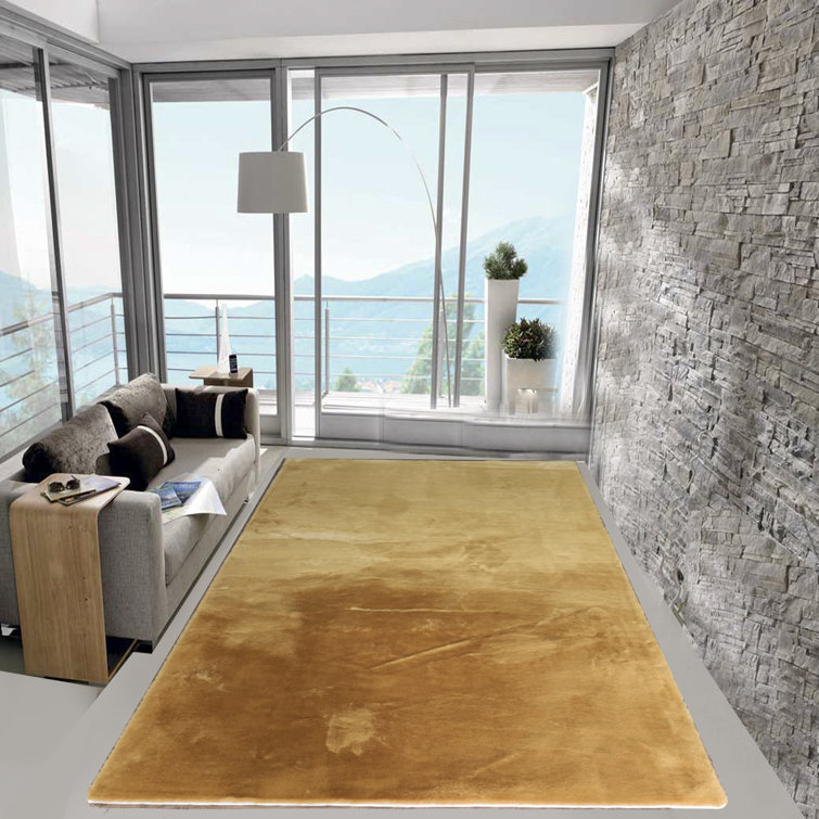 Fairmont Park Natural Faux Rabbit Fur Rug Ultra Soft Wool Shaggy Thick ...