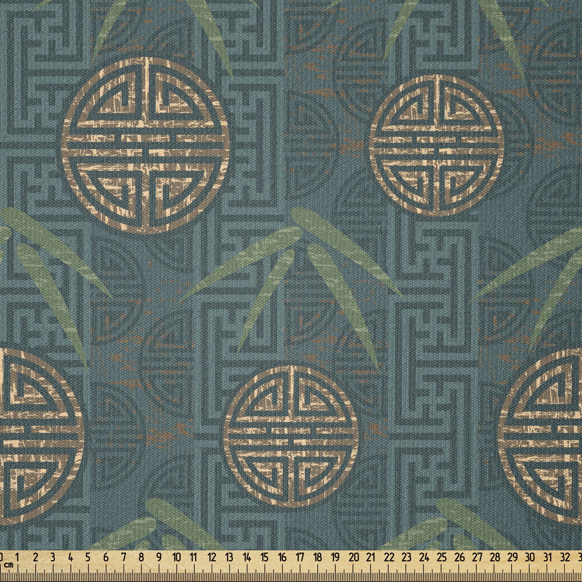 East Urban Home Bamboo Print Fabric By The Yard, Style Composition ...