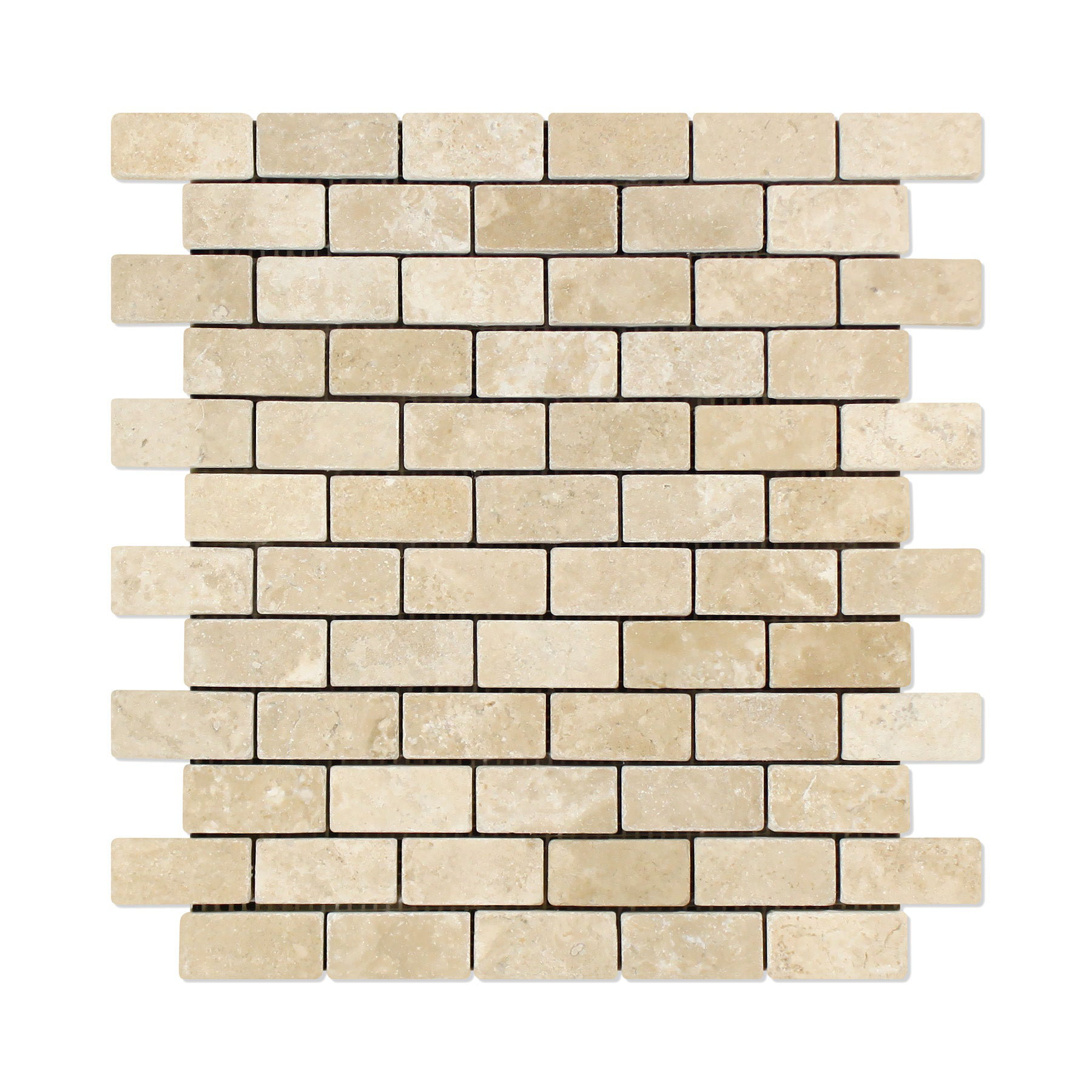 Stone & Tile Shoppe, Inc. Travertine Brick Joint Mosaic Wall & Floor ...
