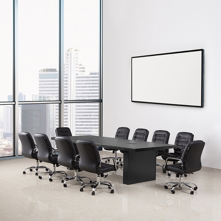 Inbox Zero Braedawn Rectangular Conference Table and Chair Set ...