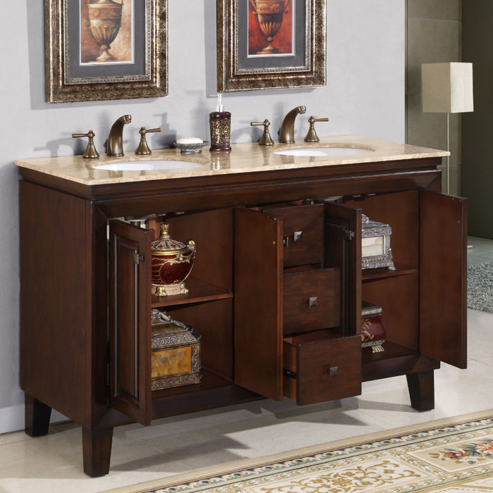 Darby Home Co Camilo 55'' Free-standing Double Bathroom Vanity with ...