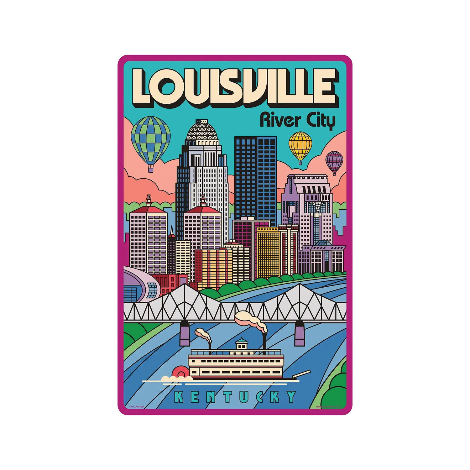 East Urban Home Louisville Pop Art Travel Poster by Jim Zahniser ...