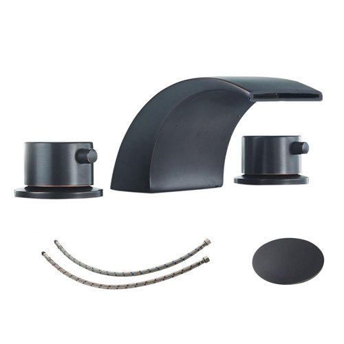 BWE Widespread Faucet 2-handle Bathroom Faucet with Drain Assembly ...
