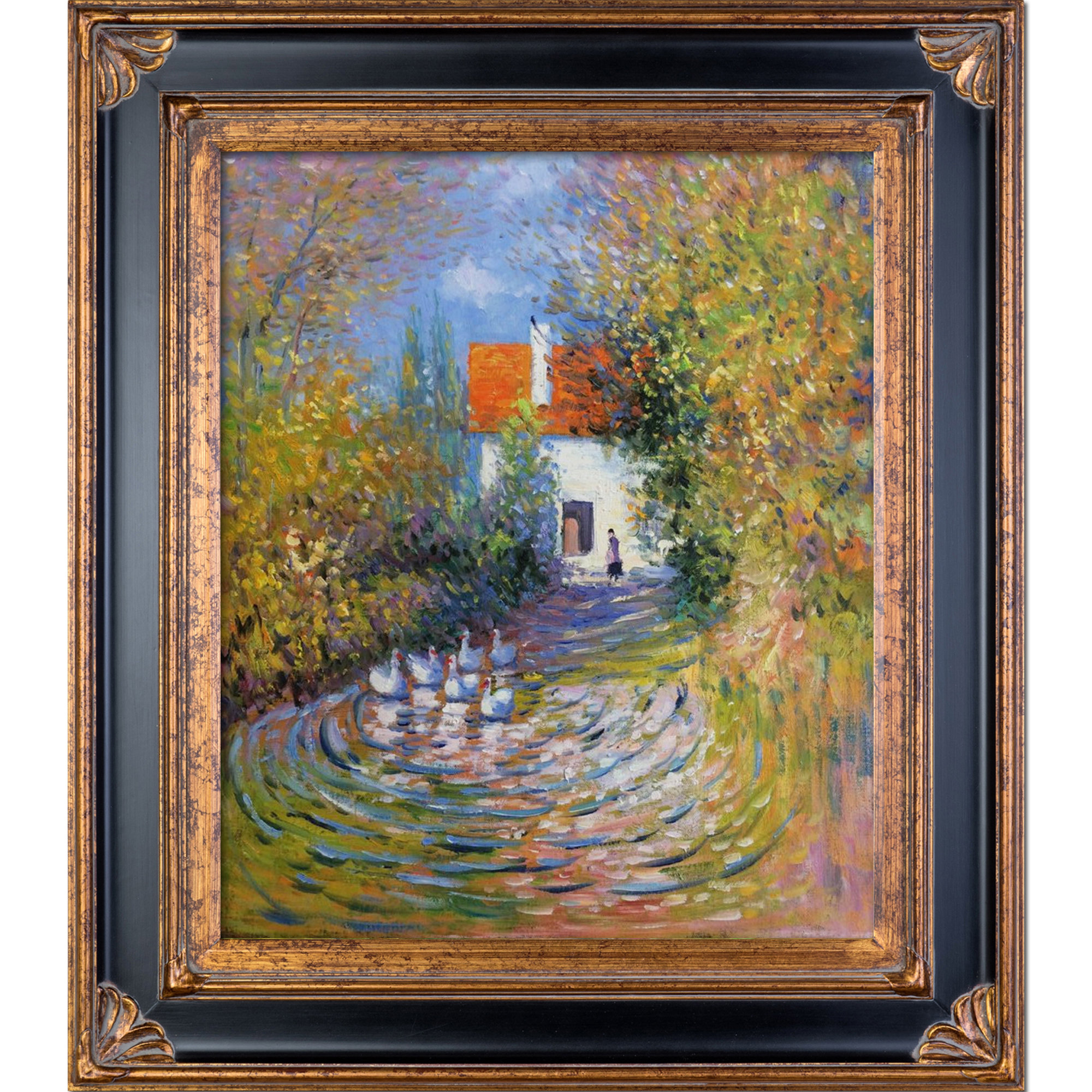 Vault W Artwork Geese In The Creek by Claude Monet - Picture Frame ...