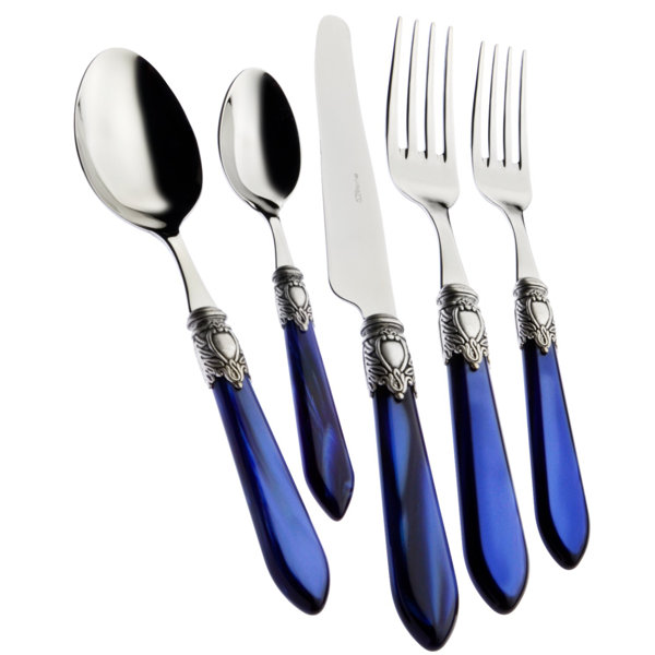 Bugatti Italy Oxford 5 Piece 18/10 Stainless Steel Flatware Set ...