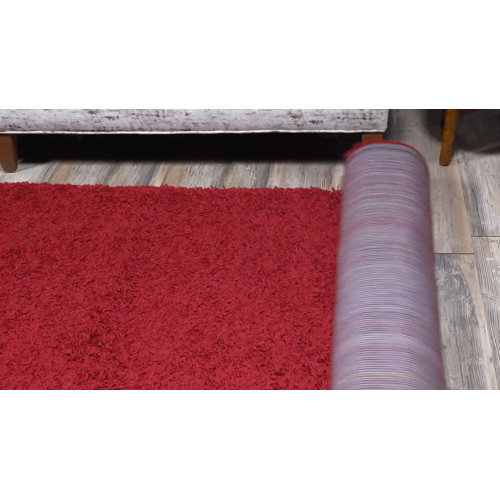 Ebern Designs Angeline Machine Woven / Power Loomed Performance Cherry ...