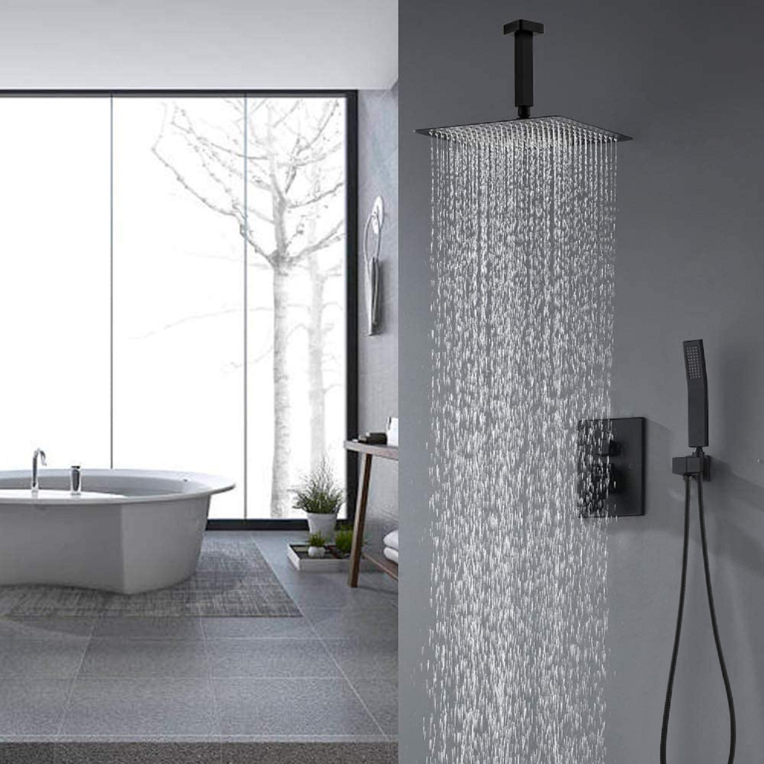 NOVEL 10 In Ceiling Mounted Shower System Combo Set | Wayfair