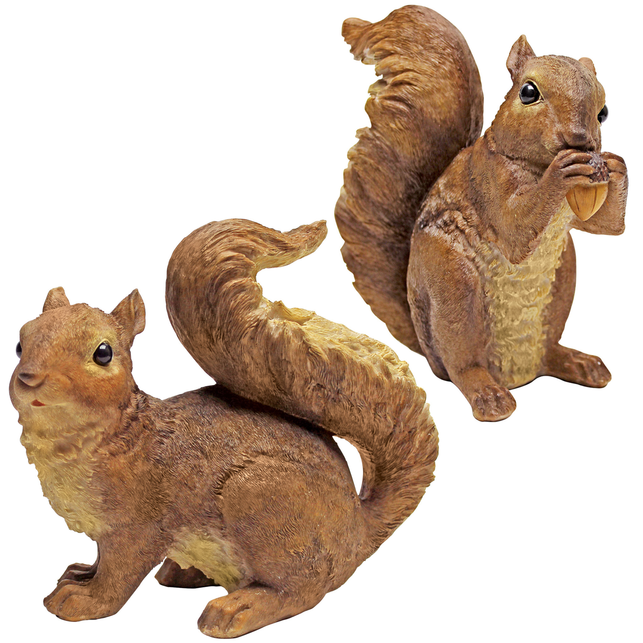 Design Toscano 2 Piece Woodland Squirrel Scamper & Chomper Statue Set ...