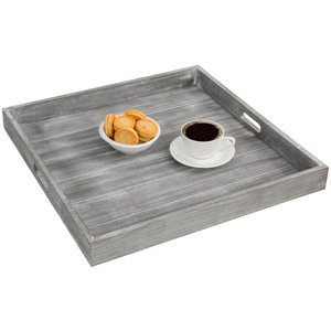 Gracie Oaks Denko Solid Wood Tray & Reviews | Wayfair