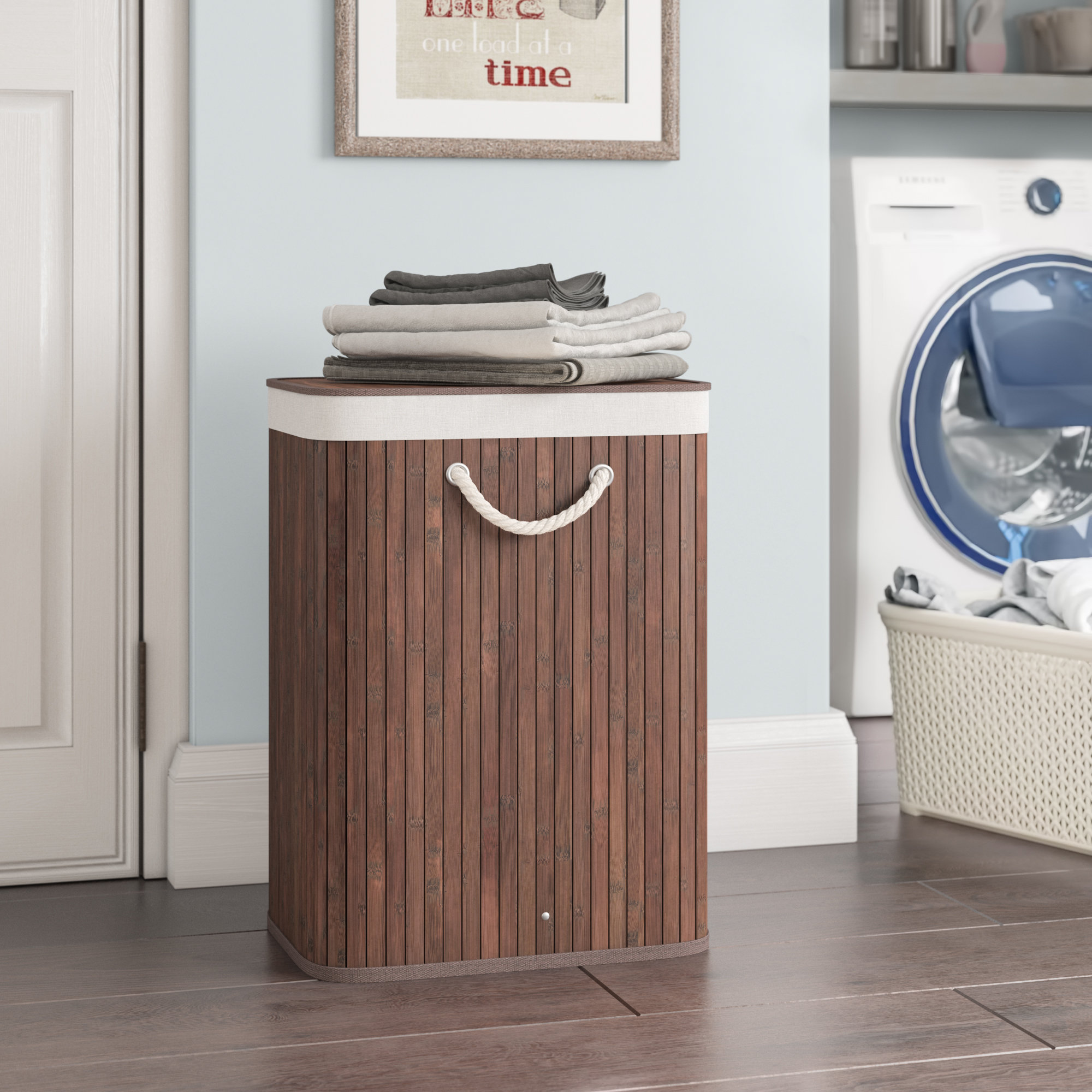 Rebrilliant Bamboo Rectangular Laundry Hamper & Reviews | Wayfair