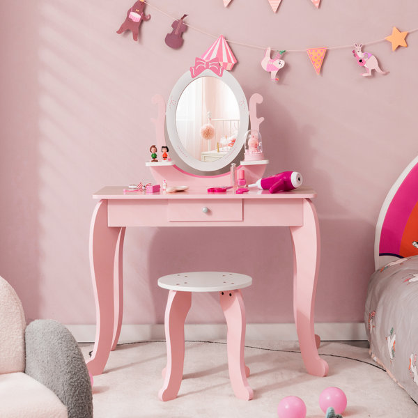 Zoomie Kids Enevold Kids 2 Piece Rectangular Arts And Crafts Table and ...