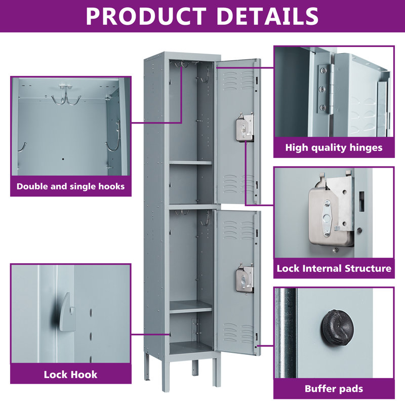 Dsarui 2 - Tier 2 - Section 12.01'' Wide Gym Locker | Wayfair
