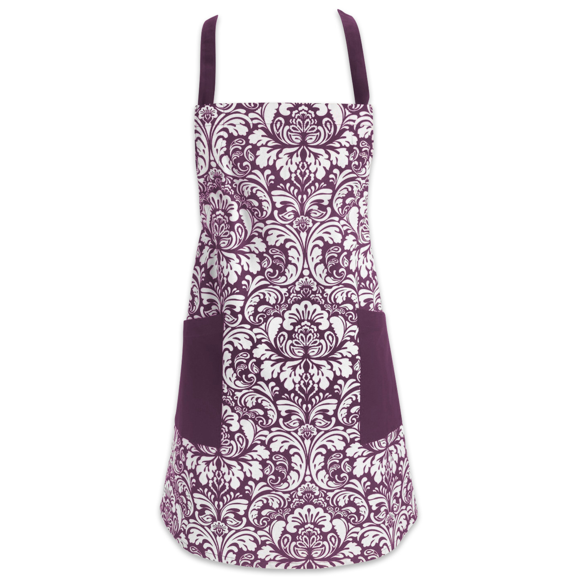 House of Hampton® Angelia Damask Apron & Reviews | Wayfair