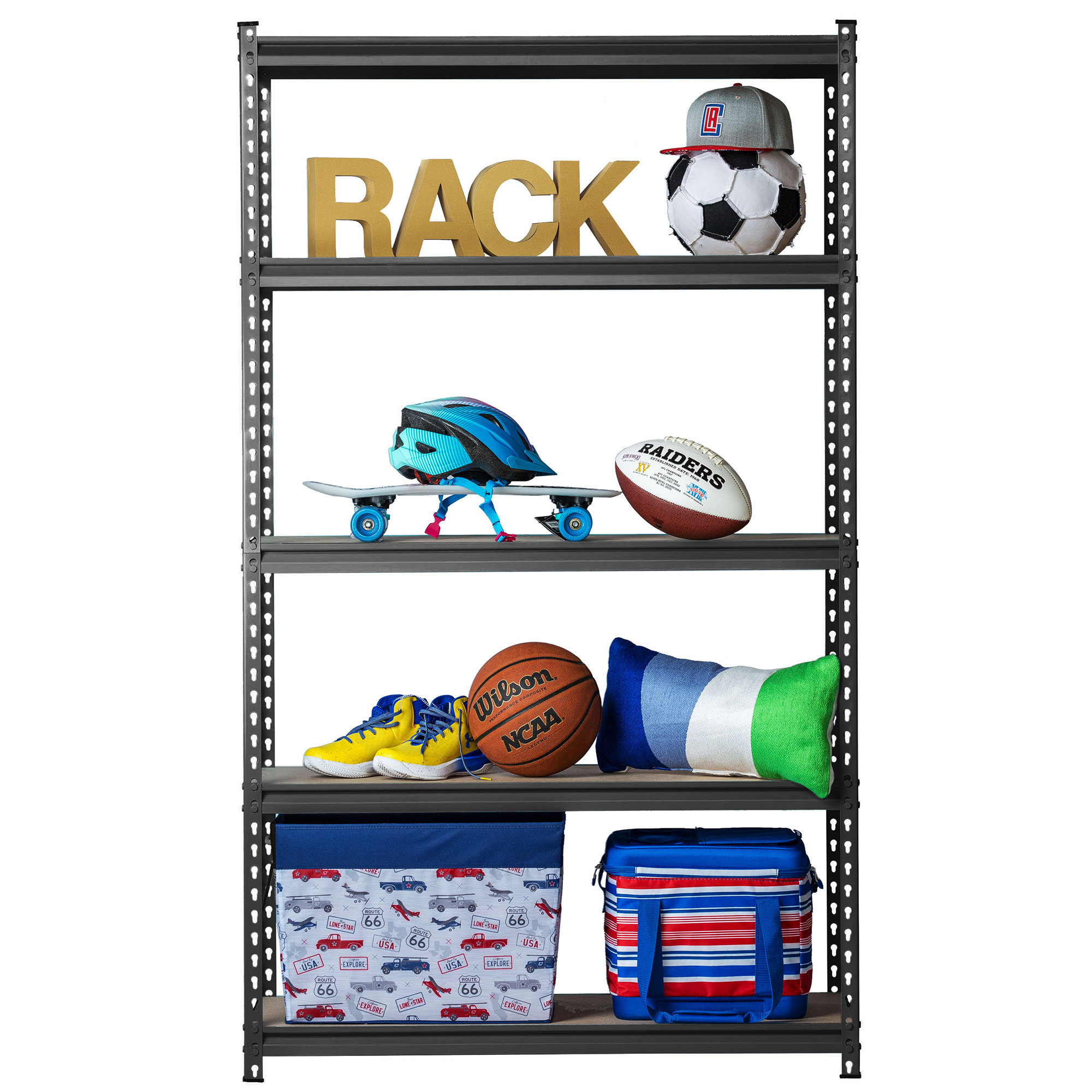 Rebrilliant Jshin 5-Tier Storage Rack with Boltless Shelving and Height ...