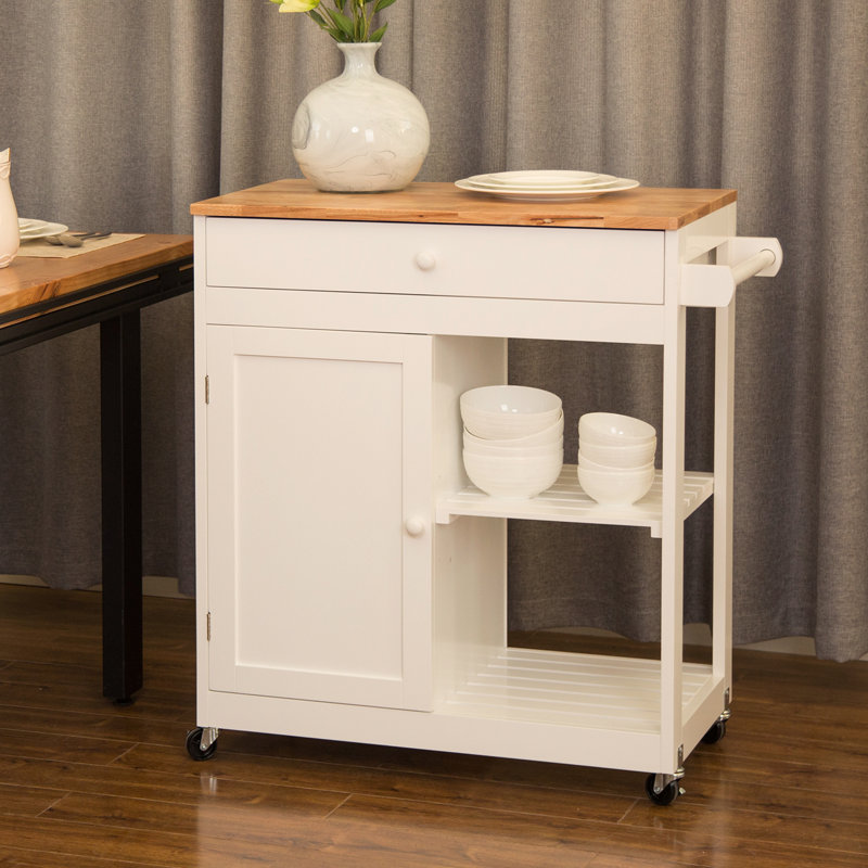 Laurel Foundry Modern Farmhouse Nagata 32.5'' Wide Rolling Kitchen Cart ...