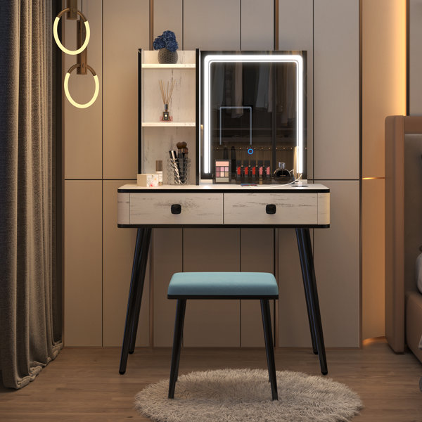 Midcentury-modern-vanity-desk | Wayfair