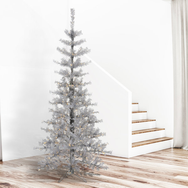 The Holiday Aisle® 7' Silver Fir Artificial Christmas Tree with 460 ...