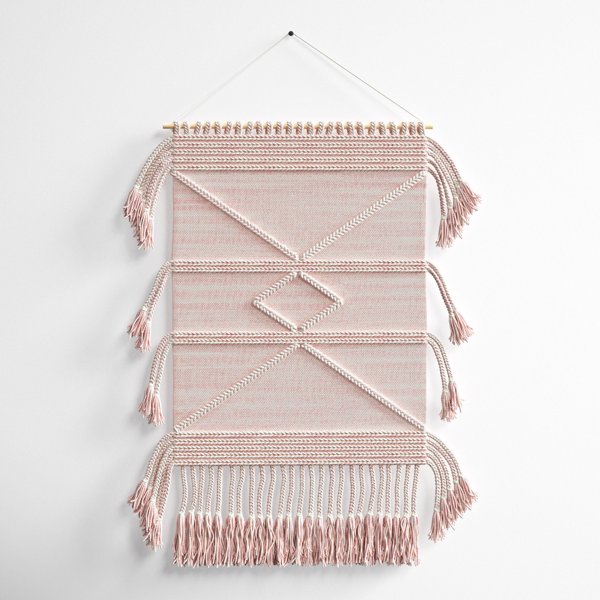 Joss & Main Cotton Tassels Wall Hanging with Rod & Reviews | Wayfair