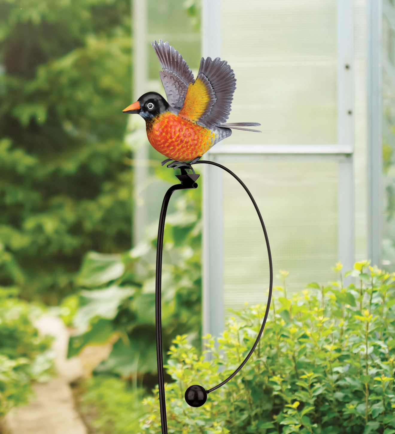 Regal Art & Gift Rocker Bird Stake - Robin | Wayfair
