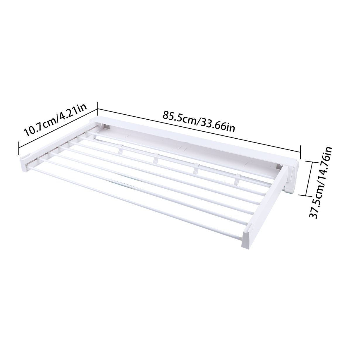 Rebrilliant Collapsible Wall-Mounted Drying Rack | Wayfair