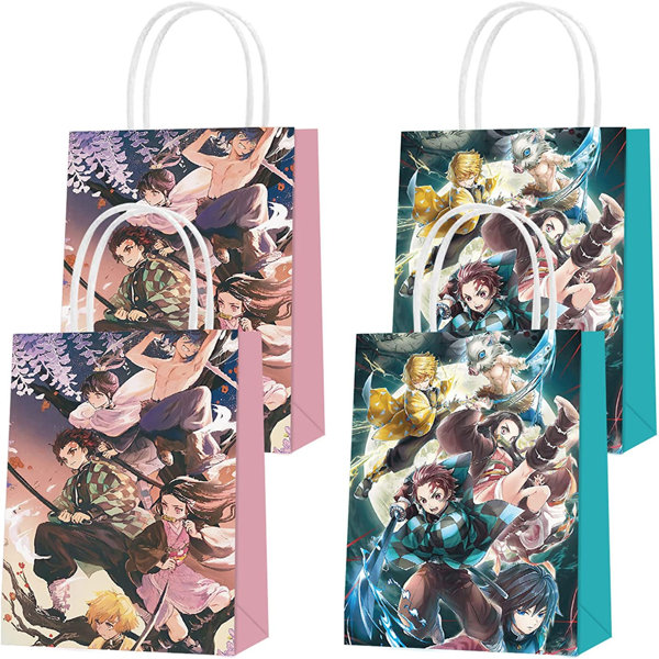 GuangMing 16 Pcs Demon Slayer Party Paper Gift Bags, 2 Styles Party ...