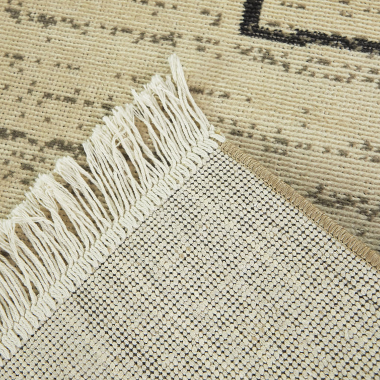 Dakota Fields Boushra Cream/Beige/Black Rug | Wayfair