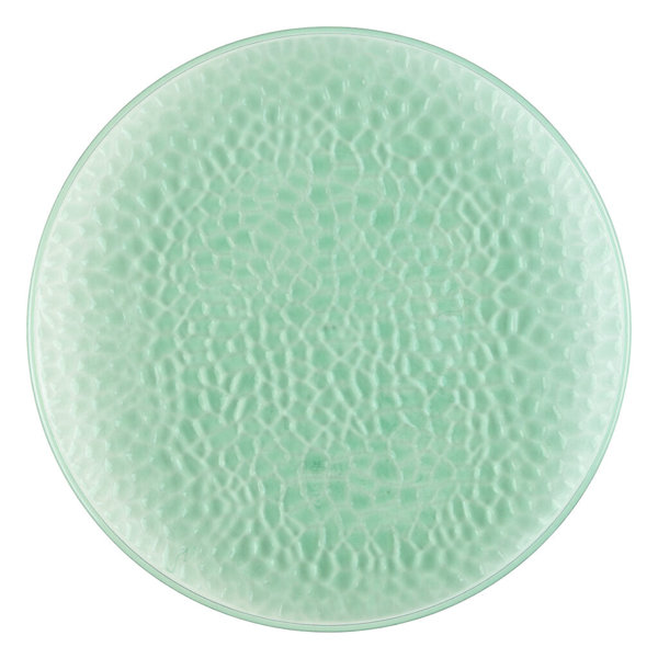 Ecoquality 13 Inch Round Hammered Translucent Green Plates 16 Guests ...