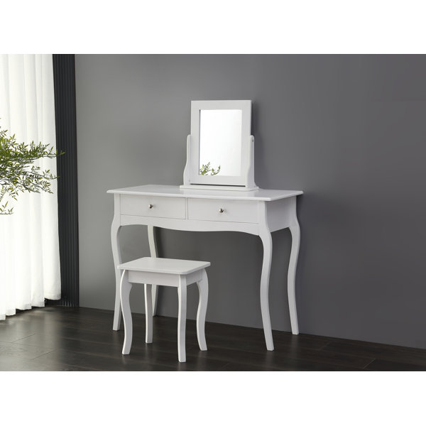 Three Posts Danbury Dressing Table Set with Mirror & Reviews | Wayfair ...