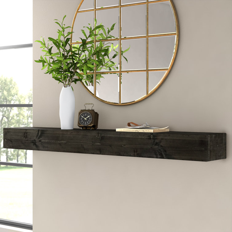 floating wooden circle shelf Circle floating wall shelf round plant ...