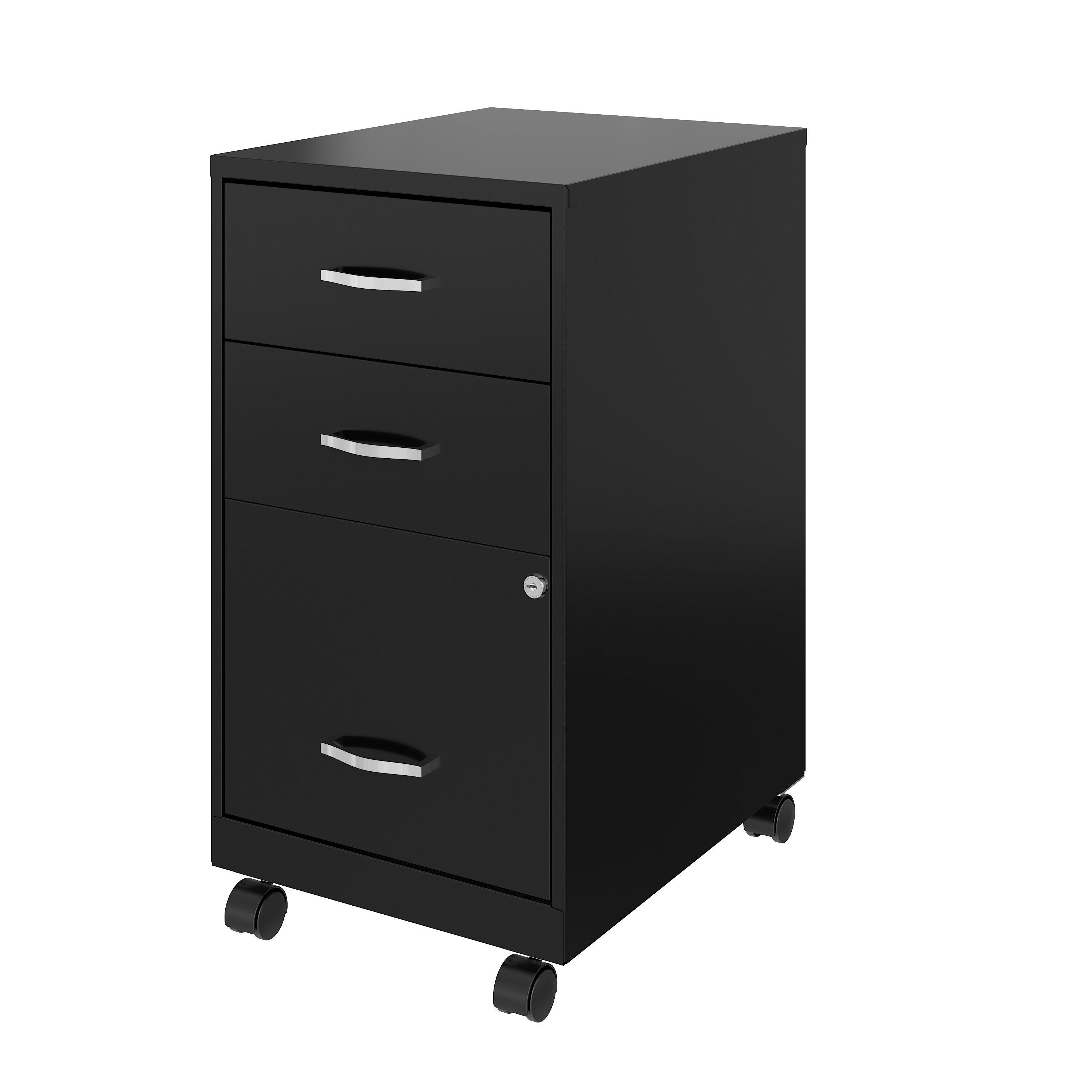 Inbox Zero 14.25'' Wide 3 -Drawer Mobile Steel Vertical Filing Cabinet ...