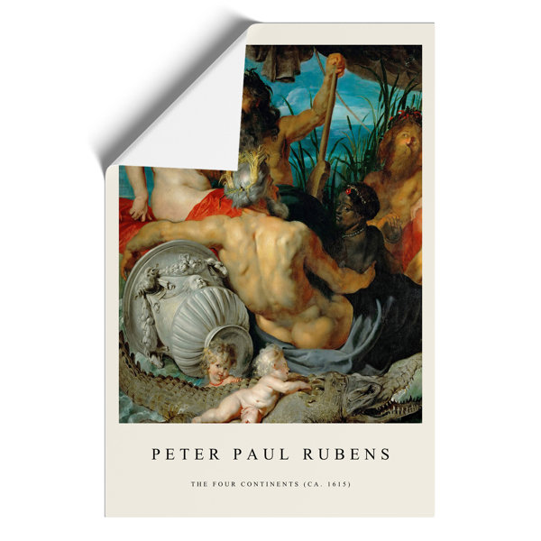 East Urban Home The Four Continents by Peter Paul Rubens - Unframed ...