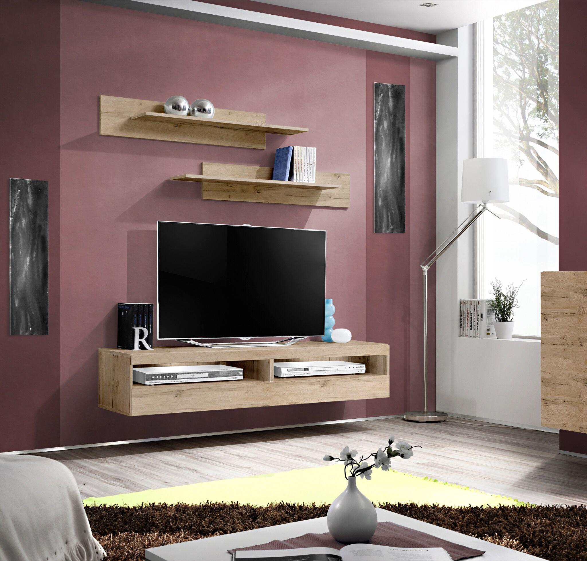 Orren Ellis Fly Modular Floating TV Stand for TVs up to 70" & Reviews ...