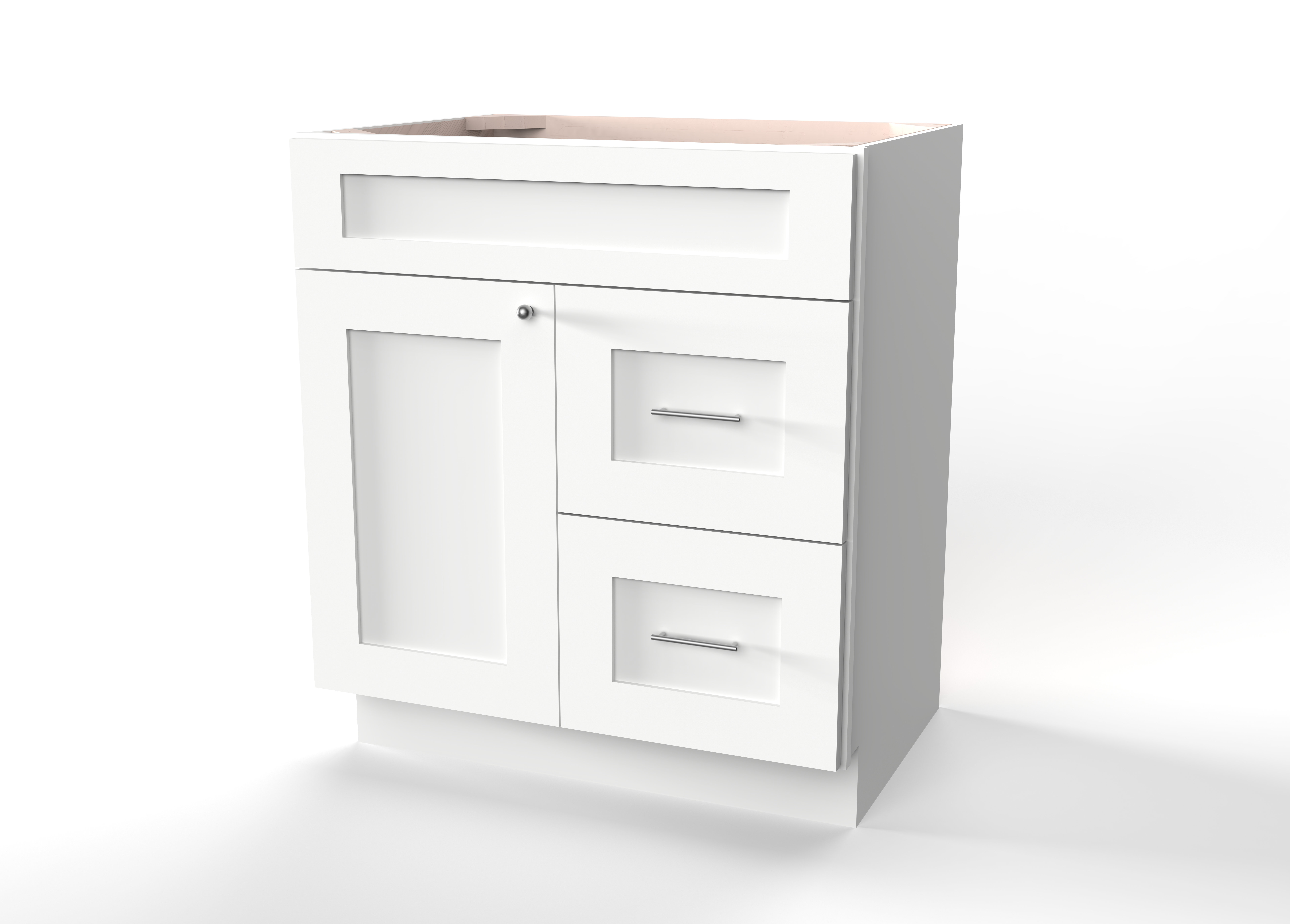 Disar 30'' Bathroom Vanity With Drawer Right Base Only | Wayfair