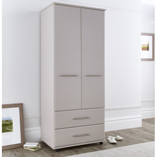 Wayfair 2 Door Solid + Manufactured Wood Wardrobe | Wayfair.co.uk