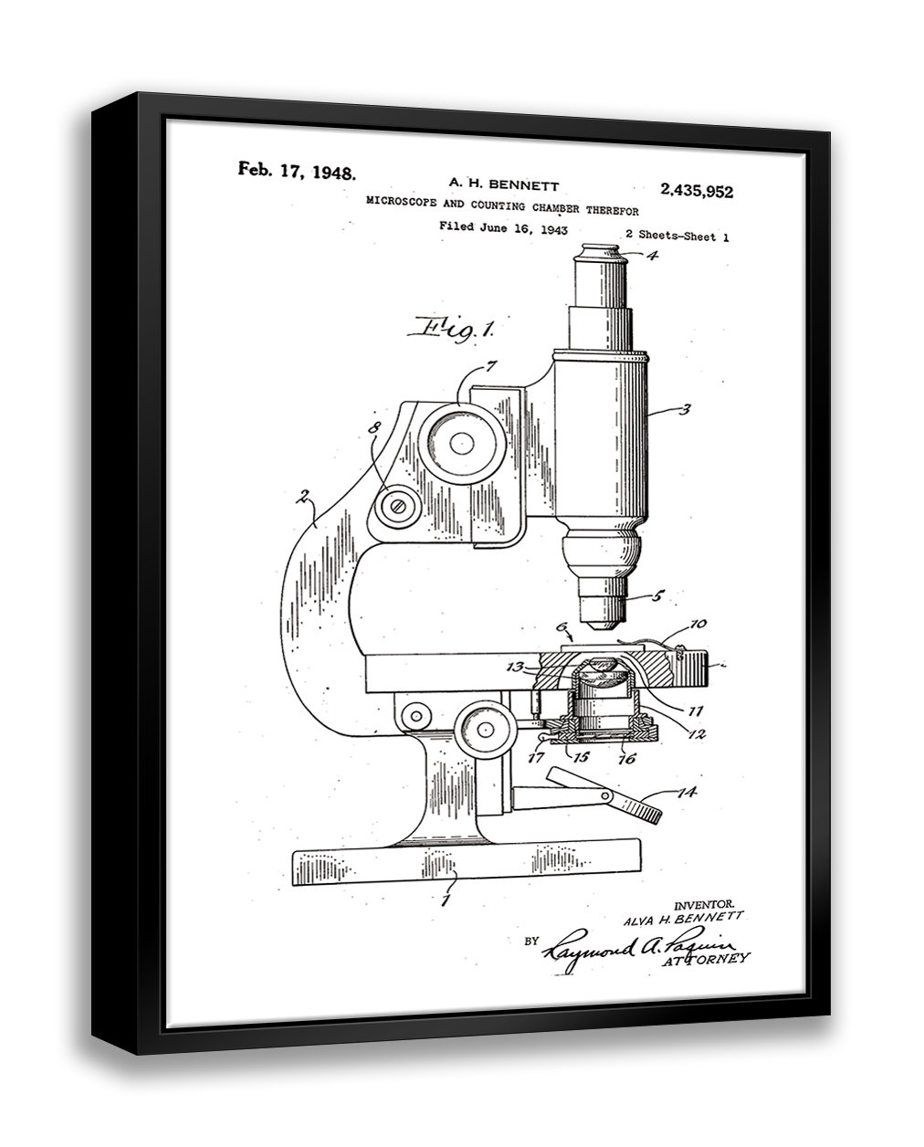ATX Art Group LLC Microscope Patent by - Print on | Wayfair